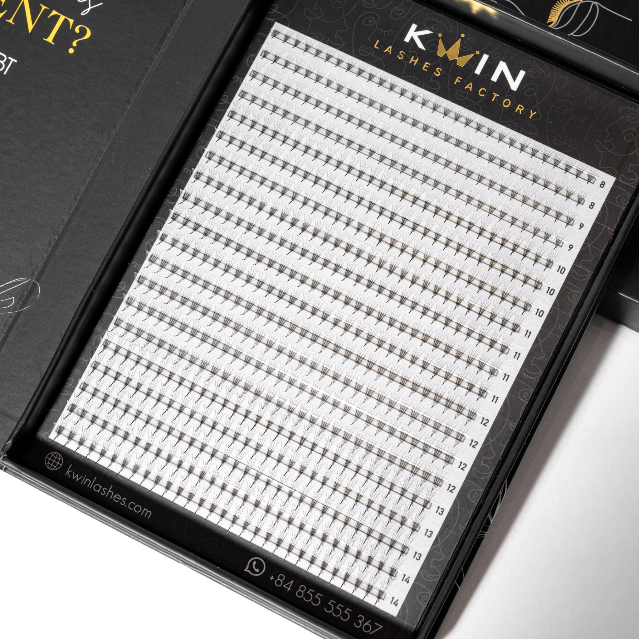 4D Promade narrow fan - XL TRAY 900 fans/tray - Kwin Lashes